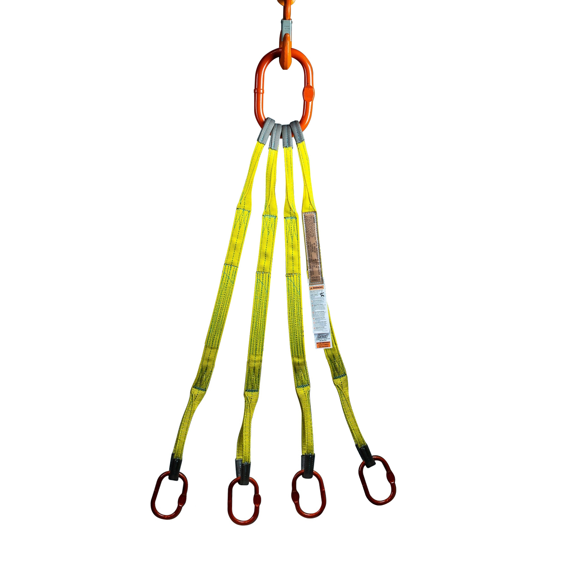 4" Wide Quad Leg - Eye & Eye Sling Bridle | 2 Ply | Lift-It® Manufacturing